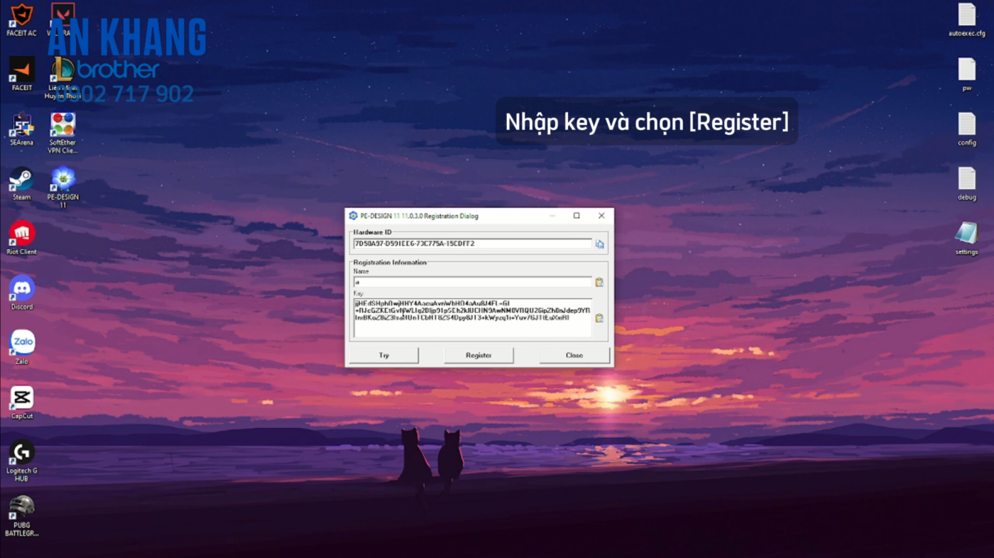 Hướng dẫn cài đặt phần mềm PE Design 11 - An Khang Brother